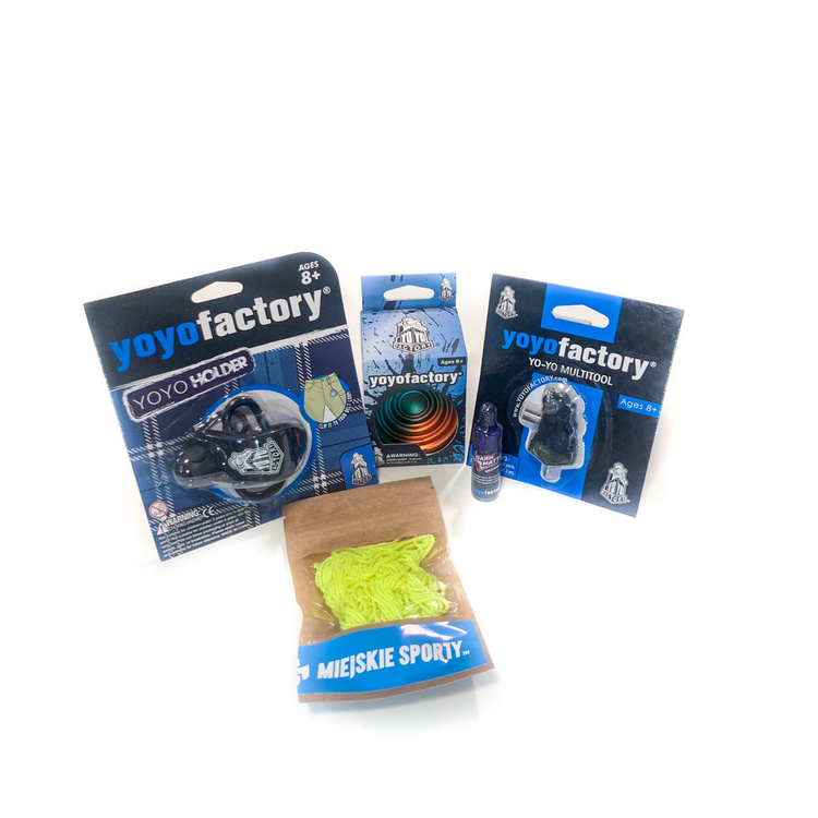 Zestaw Yoyo Metalowe YoYoFactory Bullseye + Holder yoyo + Multitool ...